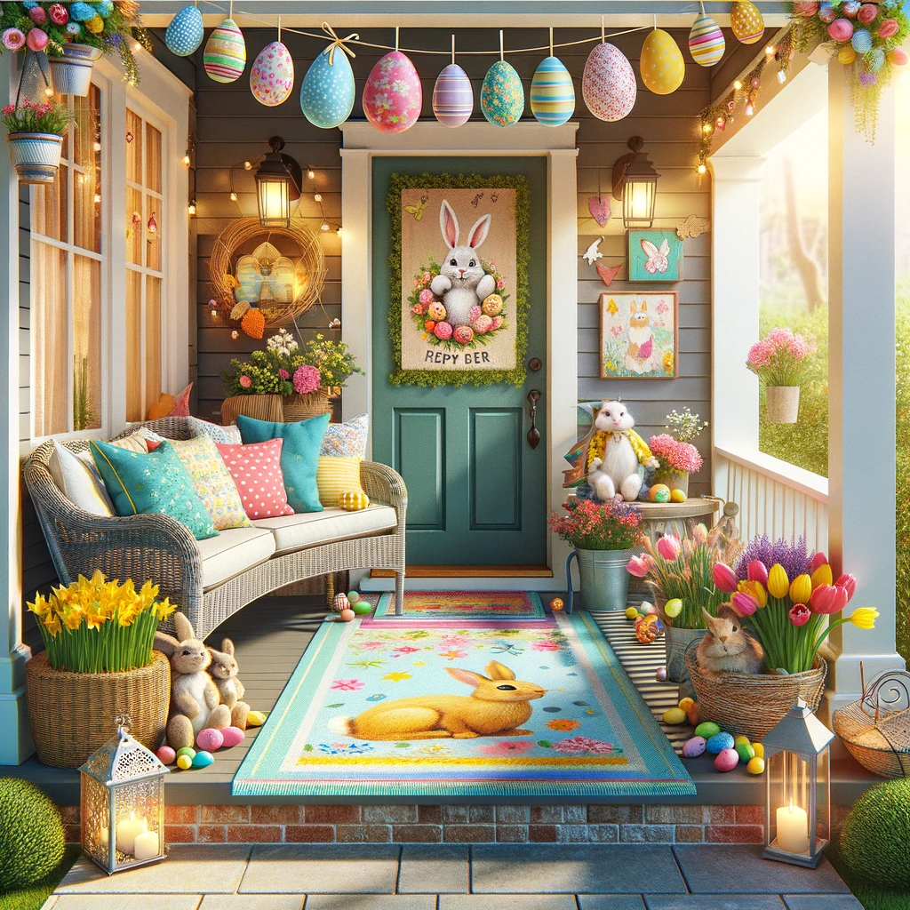 Egg-citing Easter Front Porch Decor Ideas to Welcome Spring - Nestly Nifty
